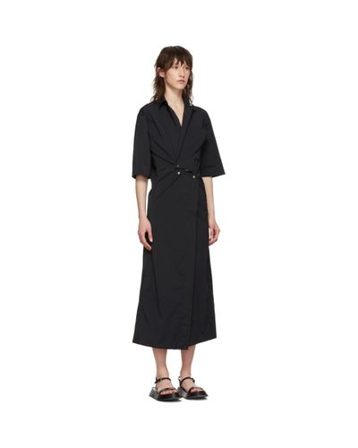 Markoo Synthetic Black Snap-front Dress - Lyst