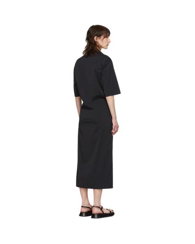 Markoo Synthetic Black Snap-front Dress - Lyst