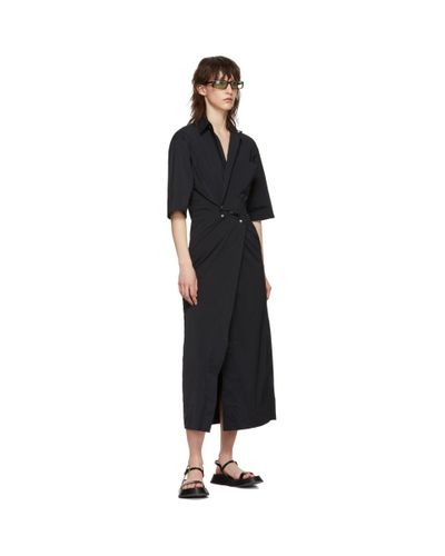 Markoo Synthetic Black Snap-front Dress - Lyst