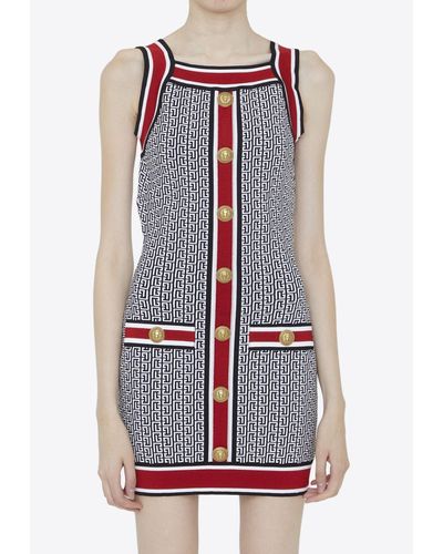 Red Balmain Dresses for Women | Lyst