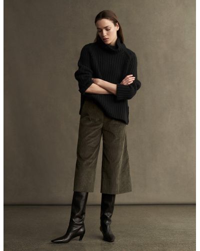 Varana Corduroy Sioli Culottes in Black (Green) - Lyst
