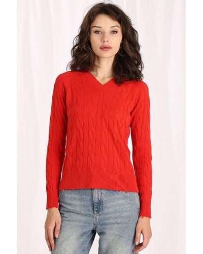 Red Minnie Rose Sweaters and knitwear for Women | Lyst