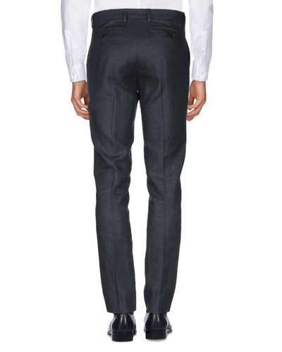 Etro Flannel Casual Pants in Steel Grey (Gray) for Men - Lyst