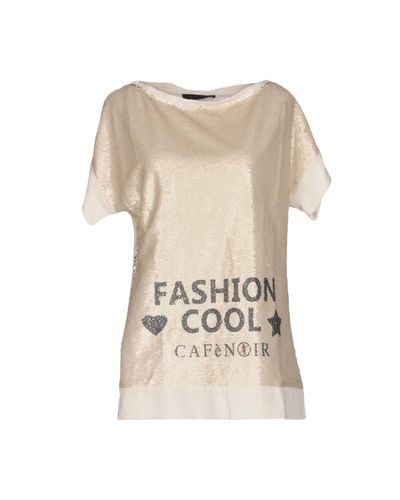 CafeNoir Synthetic Blouse in Ivory (White) - Lyst