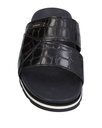 Iceberg Leather Sandals in Black for Men - Lyst