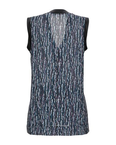 Alessandro Dell'acqua Satin Top in Black - Lyst