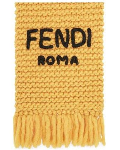 Yellow Fendi Scarves and mufflers for Men | Lyst
