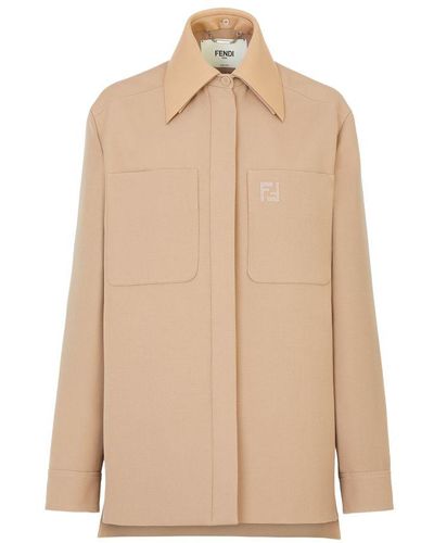 Natural Fendi Jackets for Women | Lyst