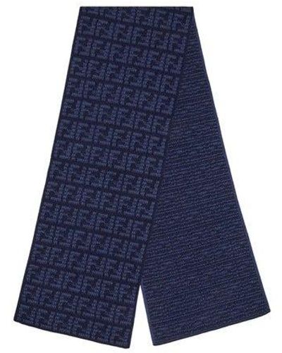 Blue Fendi Scarves and mufflers for Men | Lyst