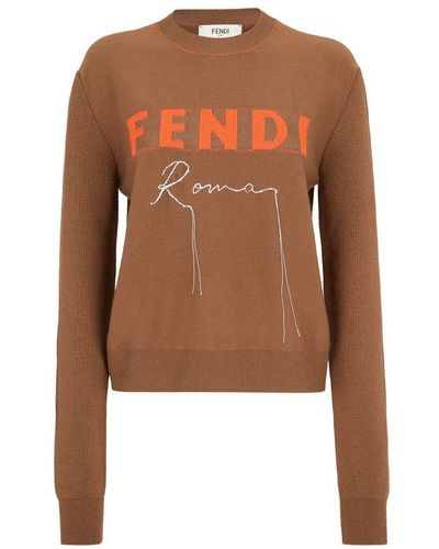 Brown Fendi Knitwear for Women | Lyst