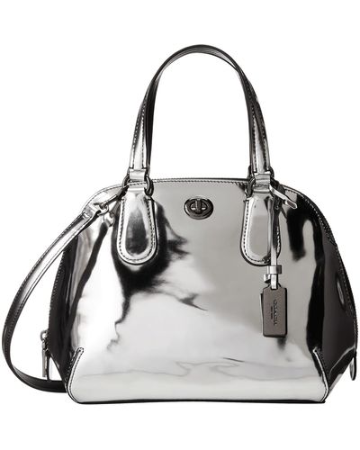 Metallic COACH Satchel bags and purses for Women | Lyst
