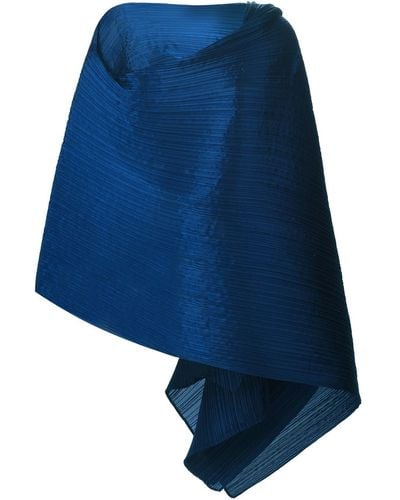 Blue Pleats Please Issey Miyake Scarves and mufflers for Women | Lyst