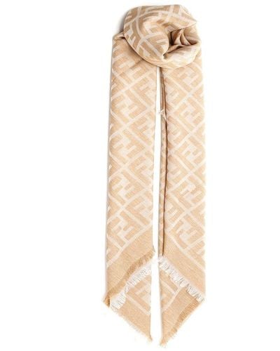 Natural Fendi Scarves and mufflers for Women | Lyst