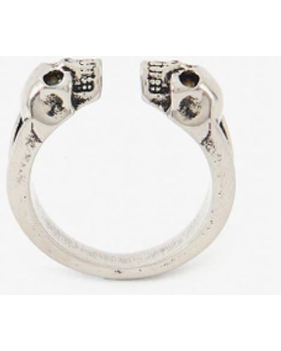 Metallic Alexander McQueen Rings for Men | Lyst