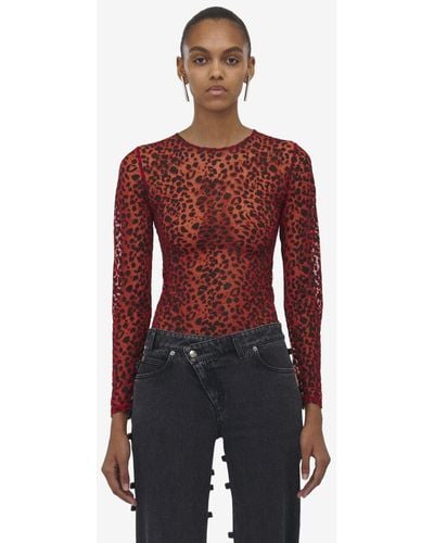 Red Alexander McQueen Tops for Women | Lyst