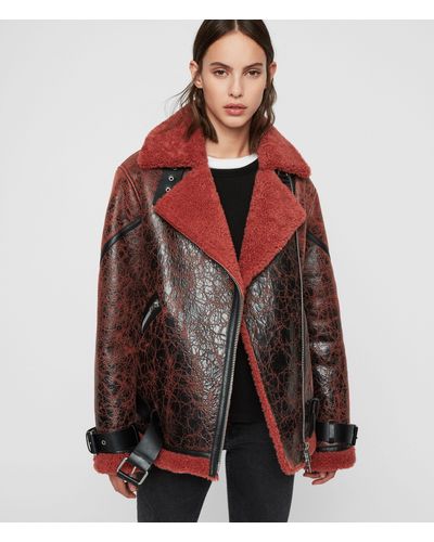 Red AllSaints Jackets for Women | Lyst
