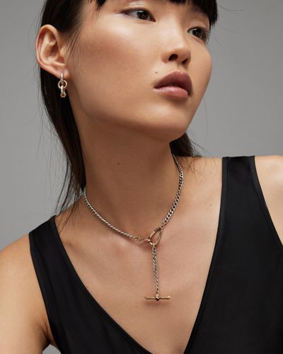 Black AllSaints Necklaces for Women | Lyst
