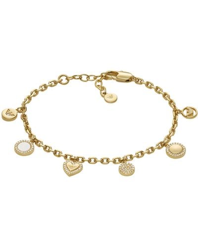 Metallic Emporio Armani Bracelets for Women | Lyst