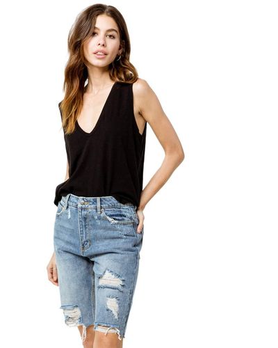 Blue Rvca Shorts For Women Lyst