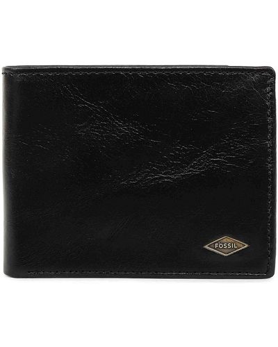 Black Fossil Wallets and cardholders for Men | Lyst