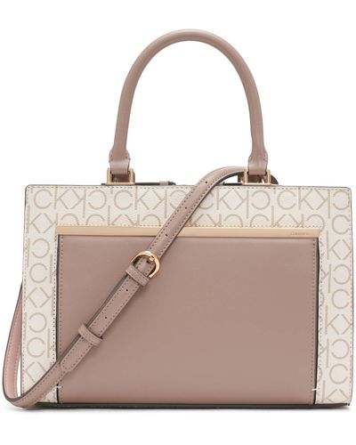 Pink Calvin Klein Satchel bags and purses for Women | Lyst