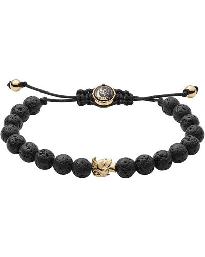 Black DIESEL Bracelets for Men | Lyst