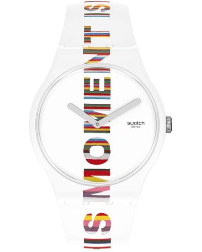 White Swatch Watches for Women | Lyst