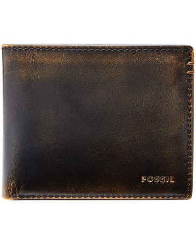 Black Fossil Wallets and cardholders for Men | Lyst
