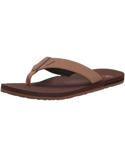 Brown Volcom Sandals, slides and flip flops for Men | Lyst