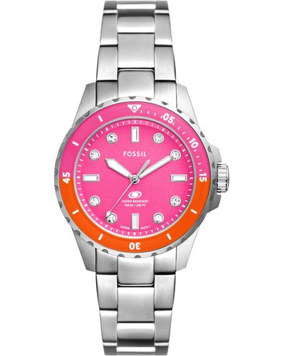 Pink Fossil Watches for Women | Lyst
