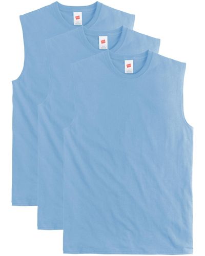 Blue Hanes T-shirts for Men | Lyst