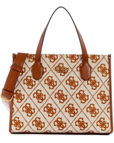 Brown Guess Tote bags for Women | Lyst