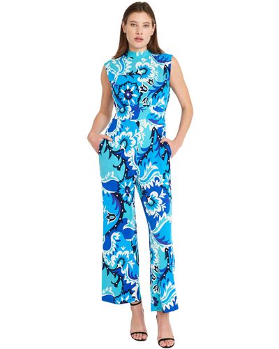 Blue Donna Morgan Jumpsuits and rompers for Women | Lyst
