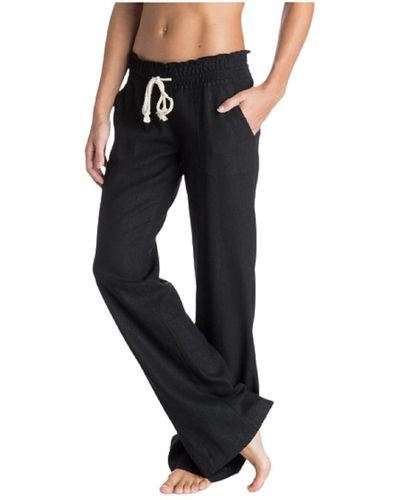 Black Roxy Pants, Slacks and Chinos for Women | Lyst