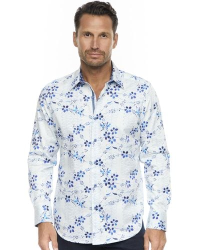 Blue Robert Graham Shirts for Men | Lyst
