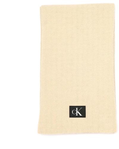 Natural Calvin Klein Scarves and mufflers for Men | Lyst