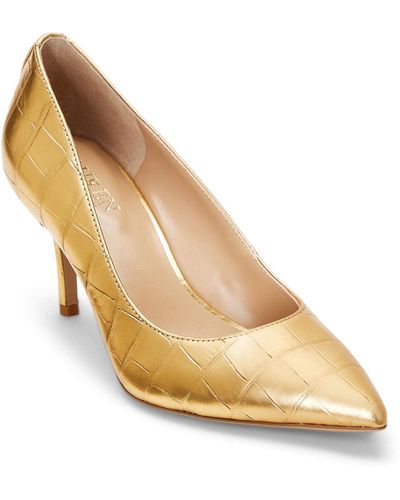 Gold Pump shoes for Women | Lyst