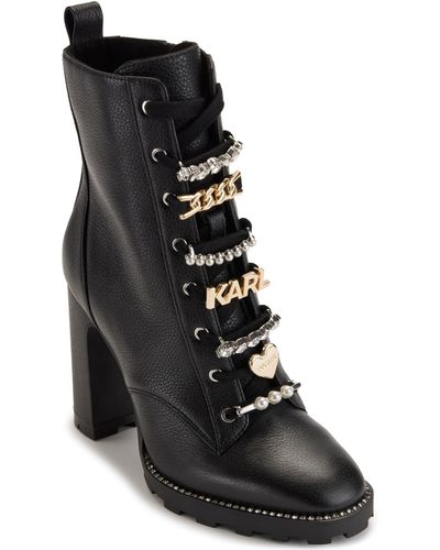 Black Karl Lagerfeld Boots for Women | Lyst