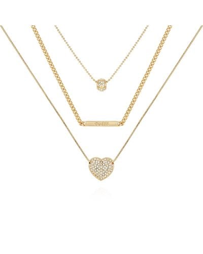 Metallic Guess Necklaces for Women | Lyst
