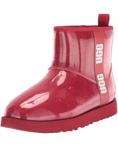 Red Flat boots for Women | Lyst