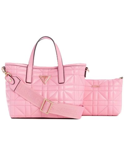 Pink Guess Tote bags for Women | Lyst