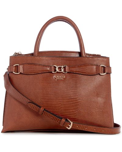 Brown Guess Satchel bags and purses for Women | Lyst