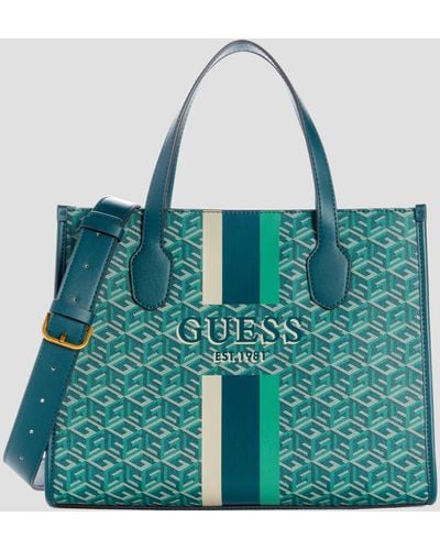 Green Guess Tote bags for Women | Lyst