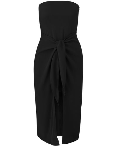 Black Strapless Wrap Dresses for Women - Up to 50% off | Lyst