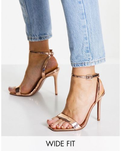 Metallic ASOS Heels for Women | Lyst