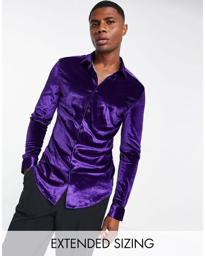 Purple ASOS Shirts for Men | Lyst