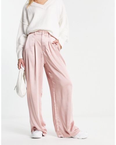 Pink ASOS Pants for Women | Lyst