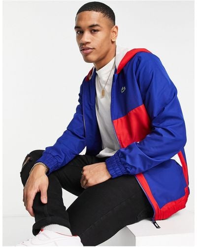 Red Lacoste Jackets for Men | Lyst