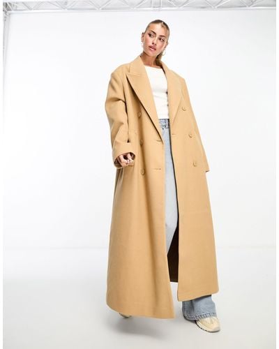 Natural ASOS Coats for Women | Lyst