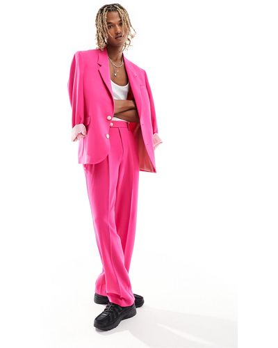Pink ASOS Pants for Men | Lyst